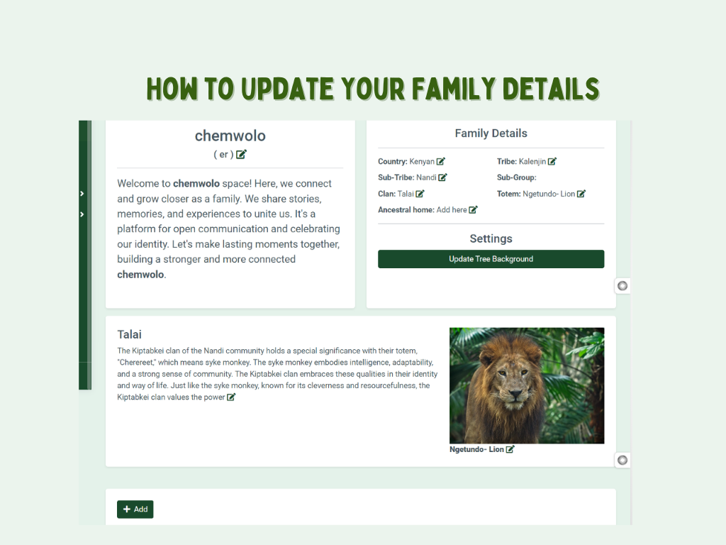 How To Update Your Family Details Oret